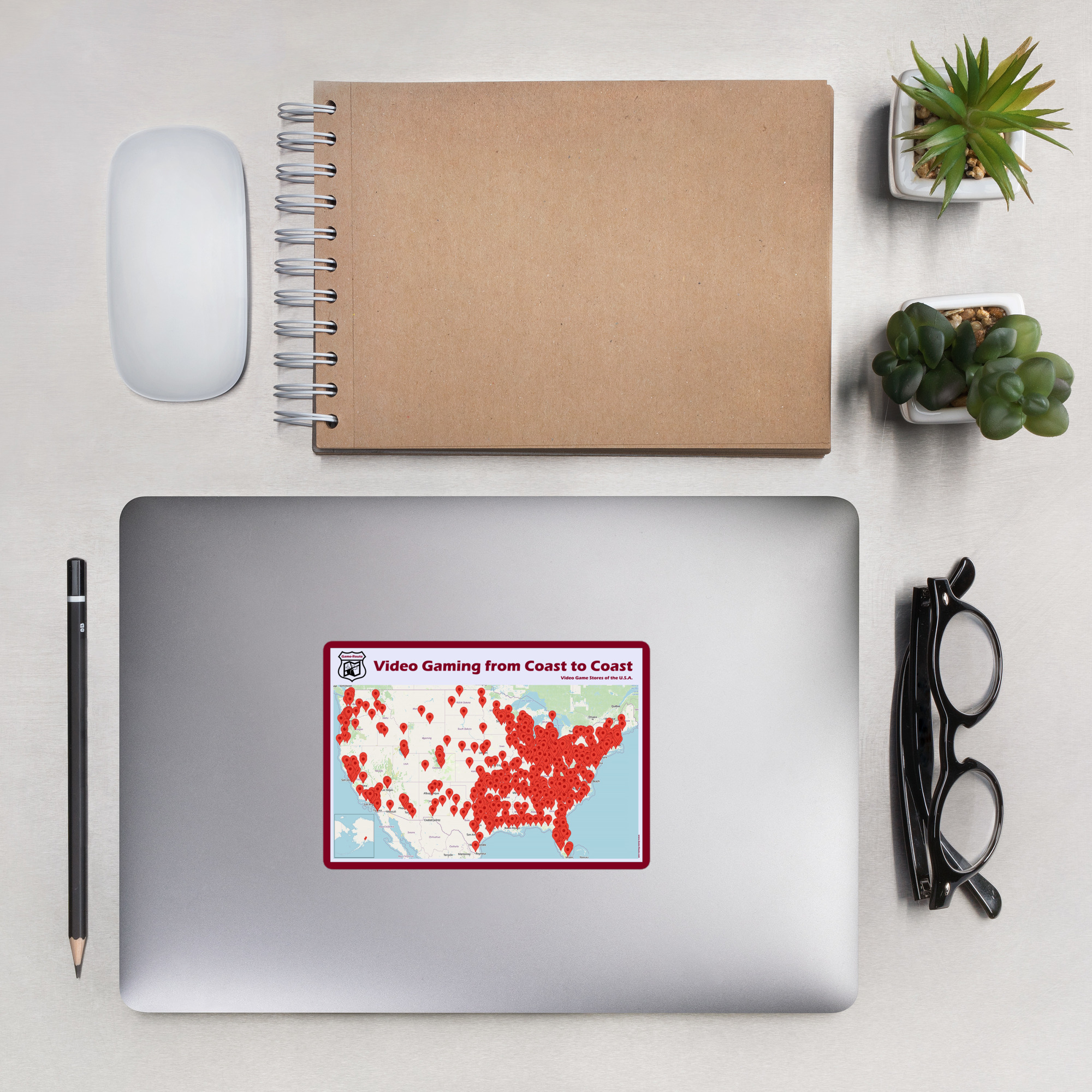 Rad Original Map Sticker - Game-Route