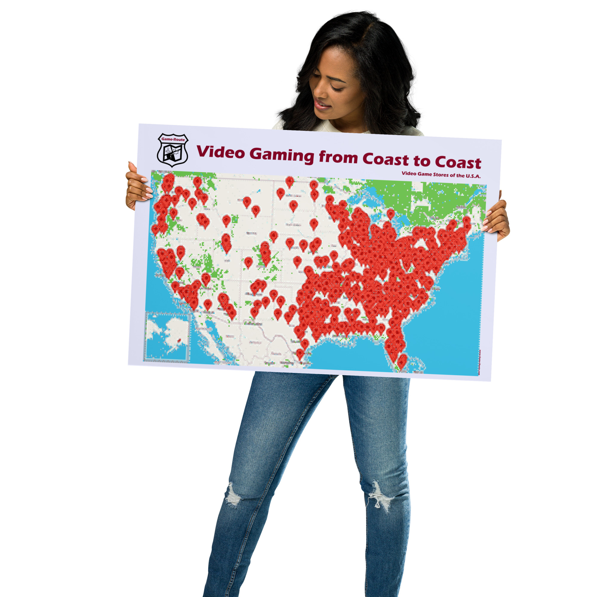 Rad Pixel USA Poster (Luster) - Game-Route